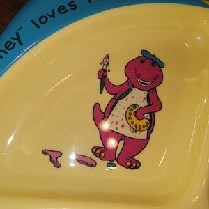 Dining | Vintage 199s Barney The Dinosaur Divided Sectioned Plastic ...